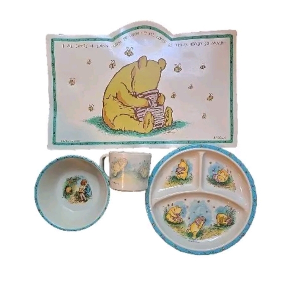 Disney | Kitchen | Vintage Disney Winnie The Pooh Friends 4pc Kids Dish ...